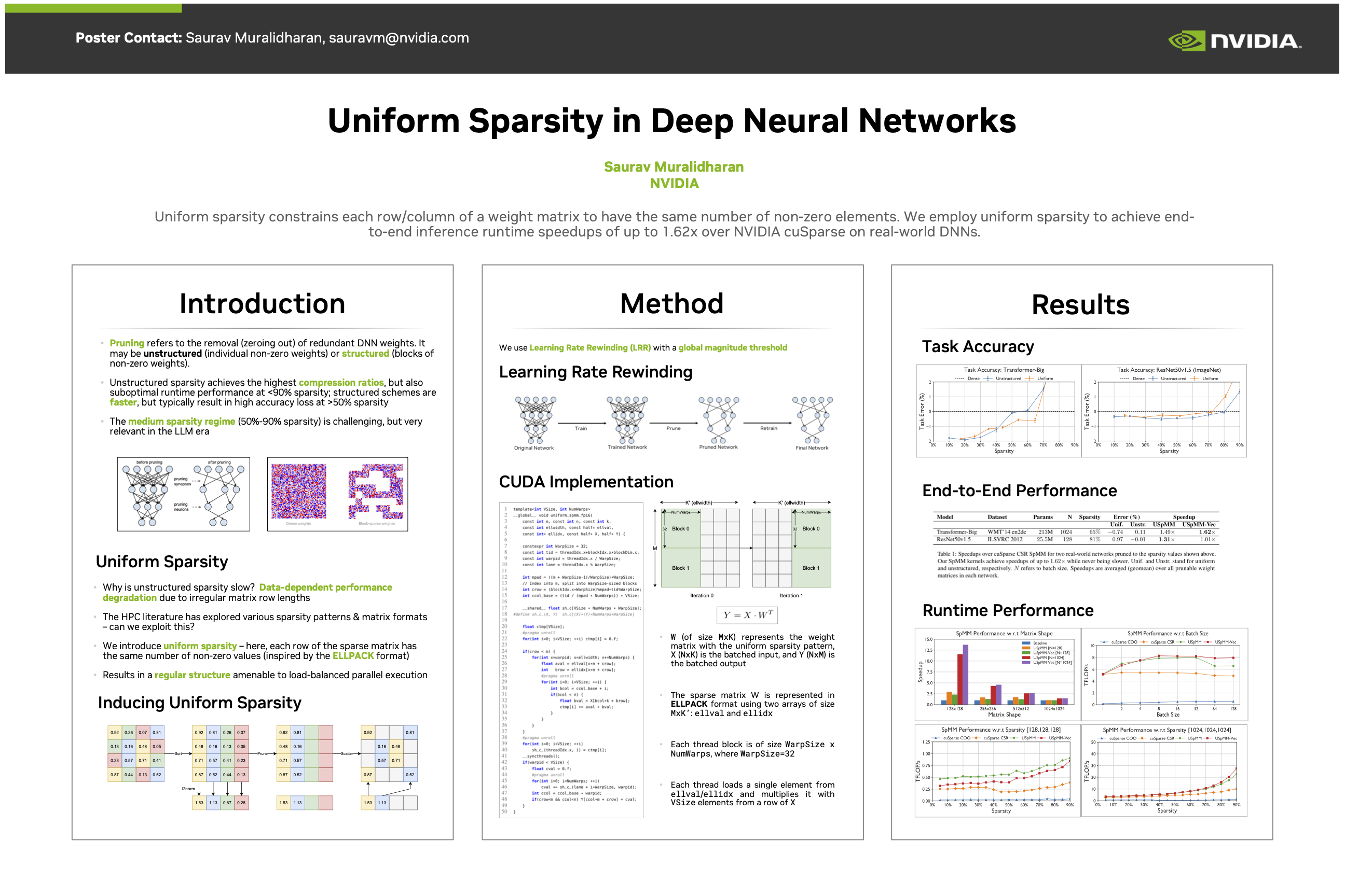 MLSys Poster Uniform Sparsity in Deep Neural Networks
